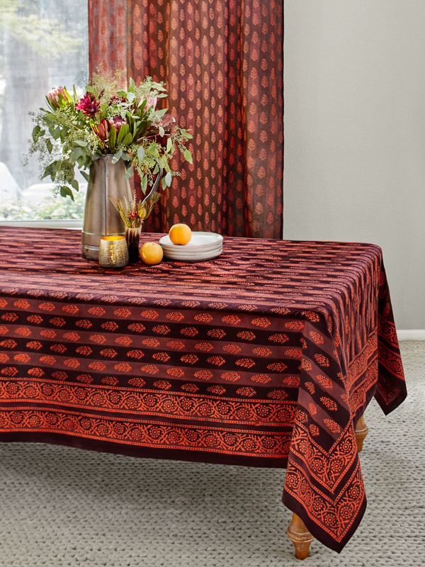 Chocolate and Caramel ~ Tablecloth | Saffron Marigold