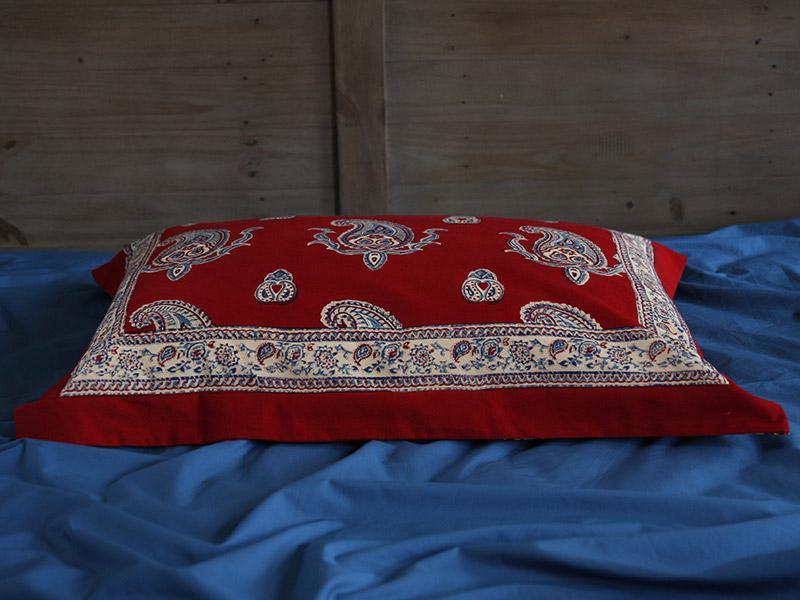 Red pillow sham, paisley print red pillow cover sham, Kashmir pillow ...