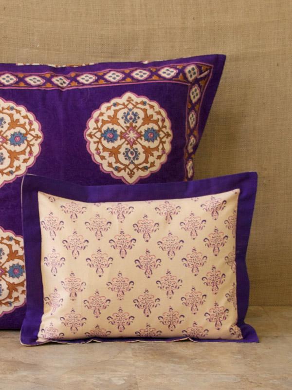 Sultans Palace (c) ~ Purple Blue Moroccan Medallion Boudoir Sham ...